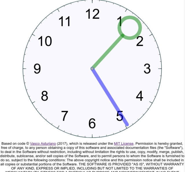 Making a simple clock webpage for A- :: Sacha Chua